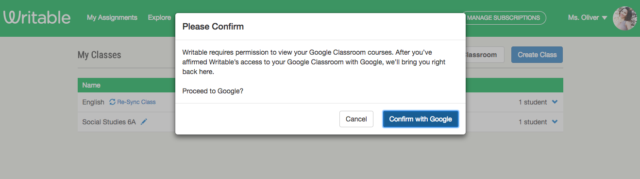Google Classroom + What's new this winter - Writable