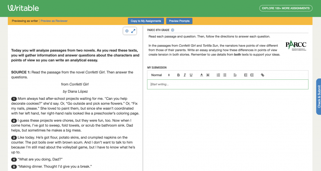 Writable + State Summative Practice: SBAC, PARCC, FL FSA, TDA Questions ...