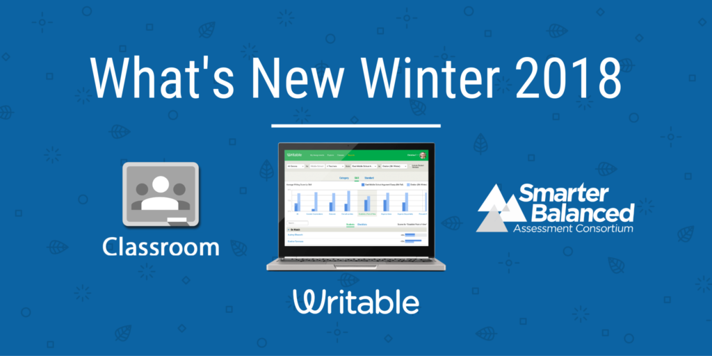 Google Classroom + What's new this winter - Writable