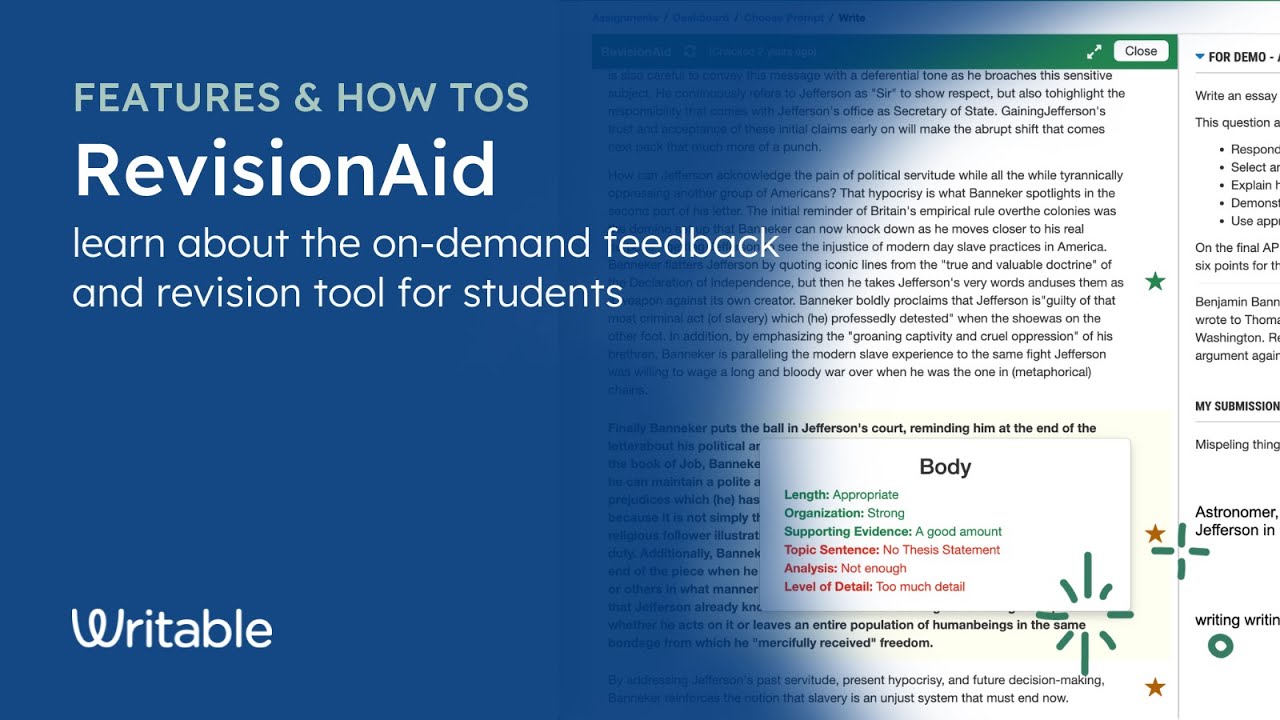 RevisionAid: AI-Powered Revision Joins Writable's Feedback Engine - Writable