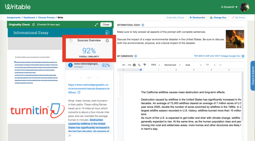 Writable Now Includes Originality Check with SimCheck by Turnitin! - Writable