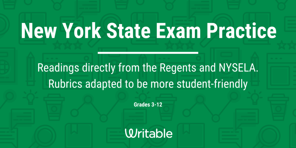 New: New York State Exam Practice Assignments - Writable