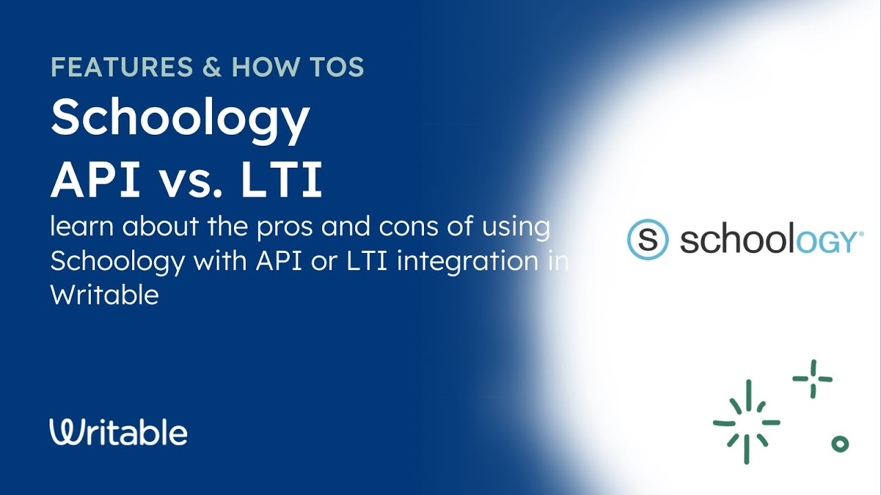 Schoology API vs. LTI Integration in Writable - Writable