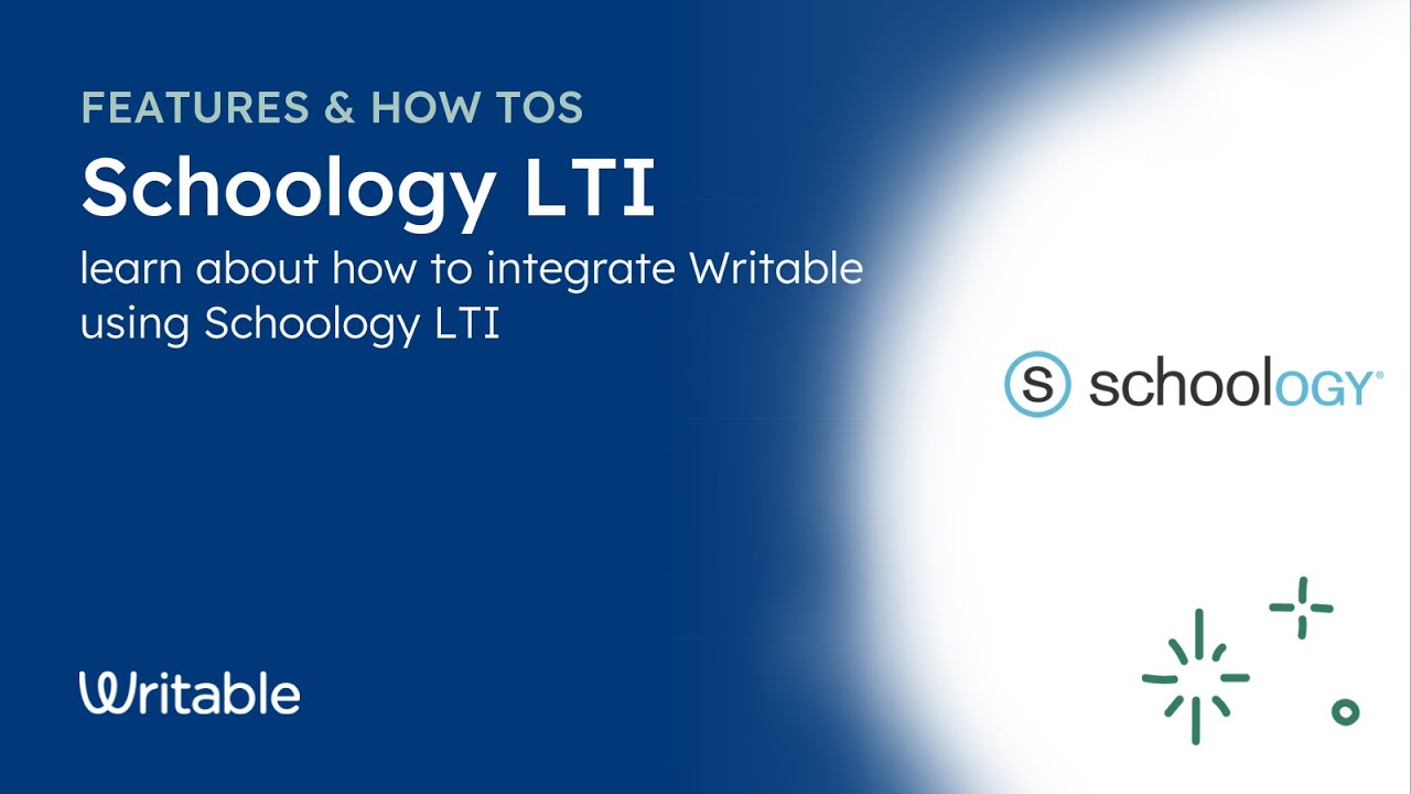 How to use Writable with Schoology LTI - Writable
