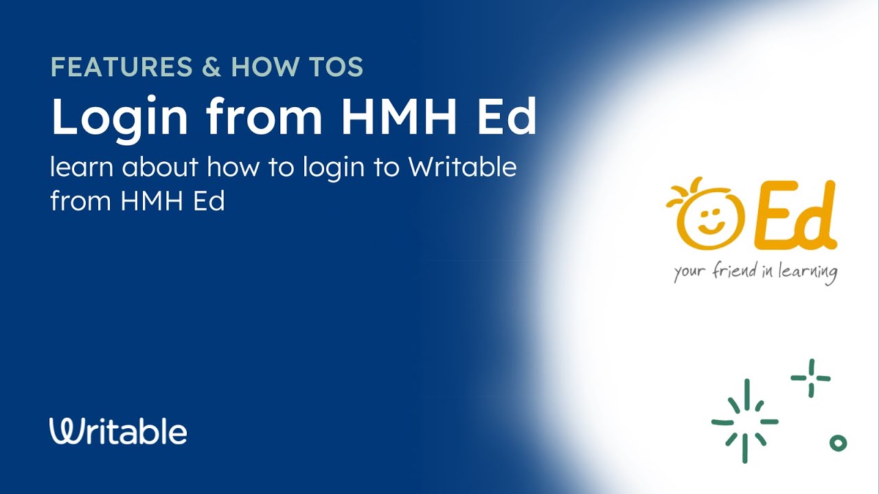 How to log in from HMH Ed - Writable