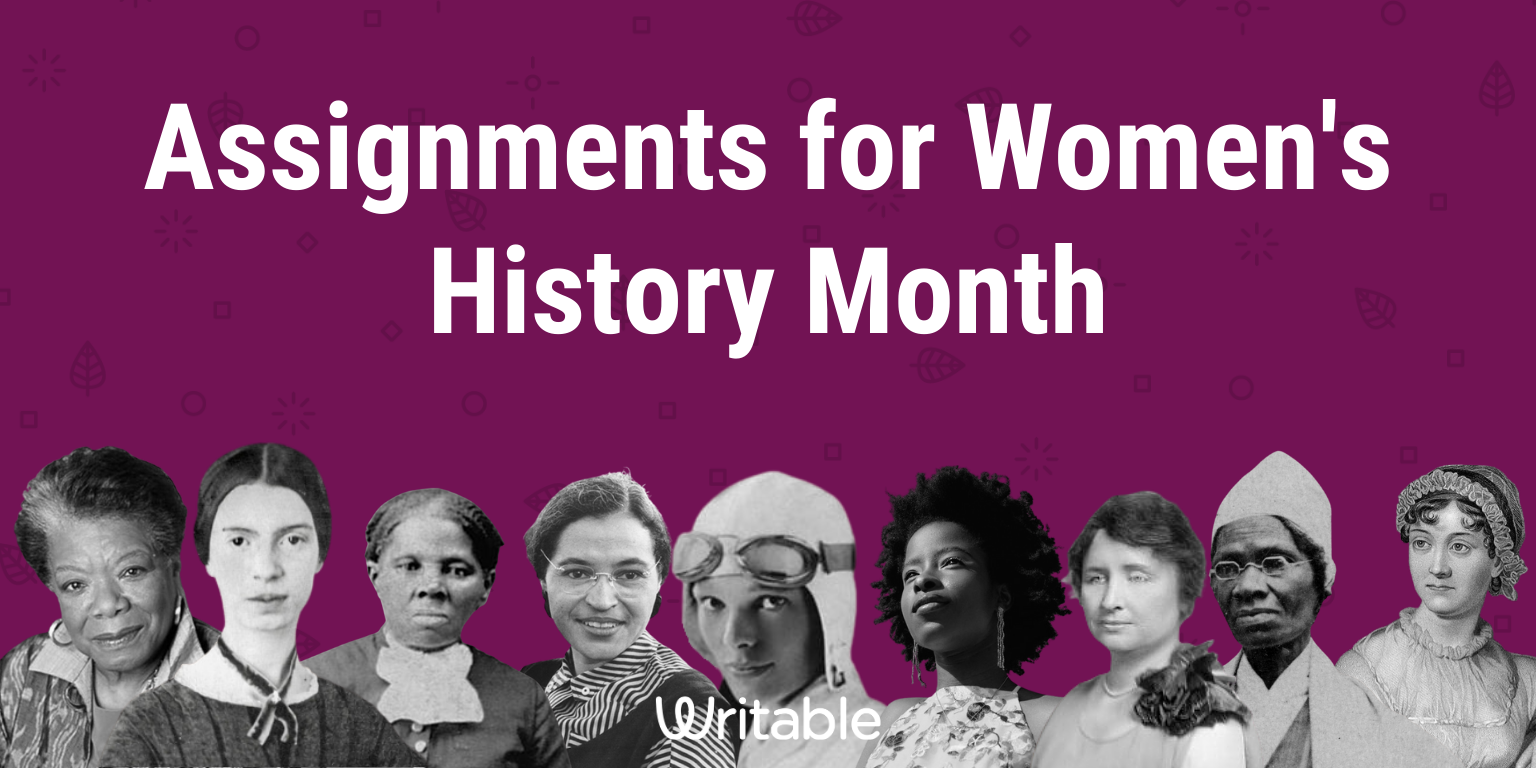 Assignments for Women's History Month - Writable