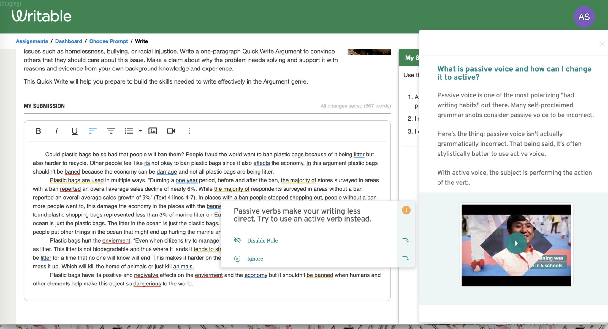 Introducing GrammarAid: Grammar, Spelling, & Syntax Support - Writable