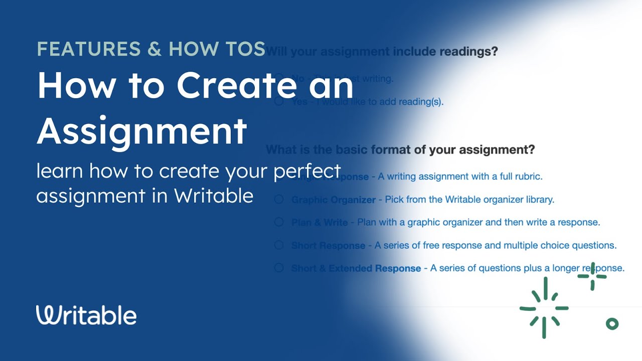 How to Create Your Own Assignment in Writable - Writable