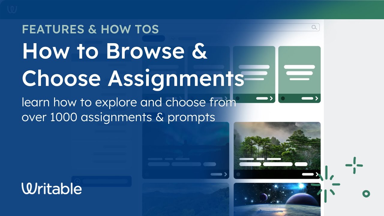 How to Browse and Choose Assignments in Writable - Writable