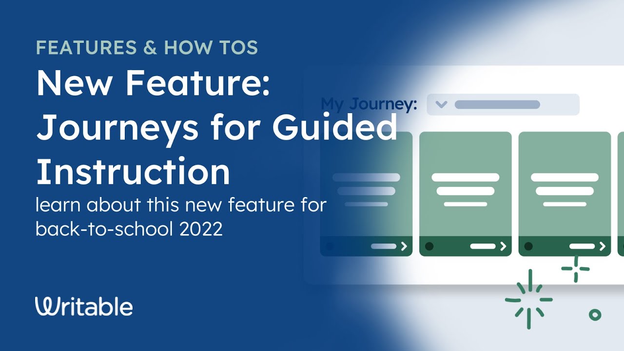 New for Back-to-School 2022: Journeys for Guided Instruction - Writable