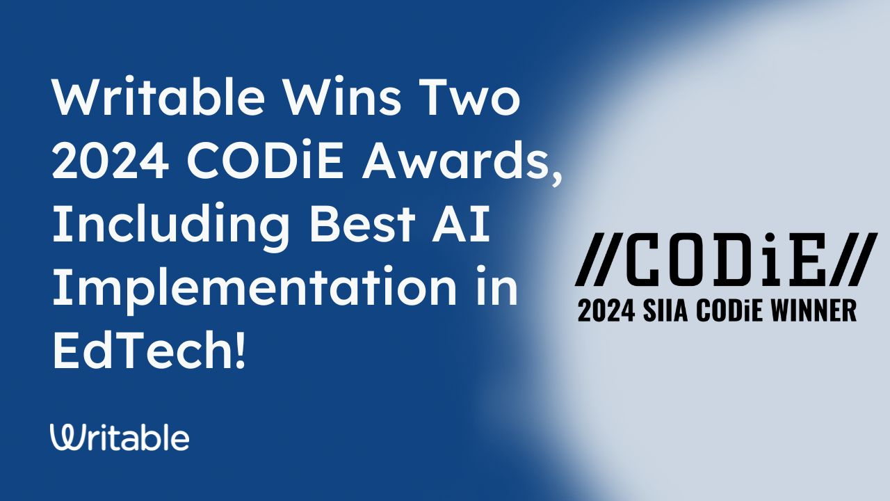 Writable Wins Two 2024 CODiE Awards, Including Best AI Implementation ...